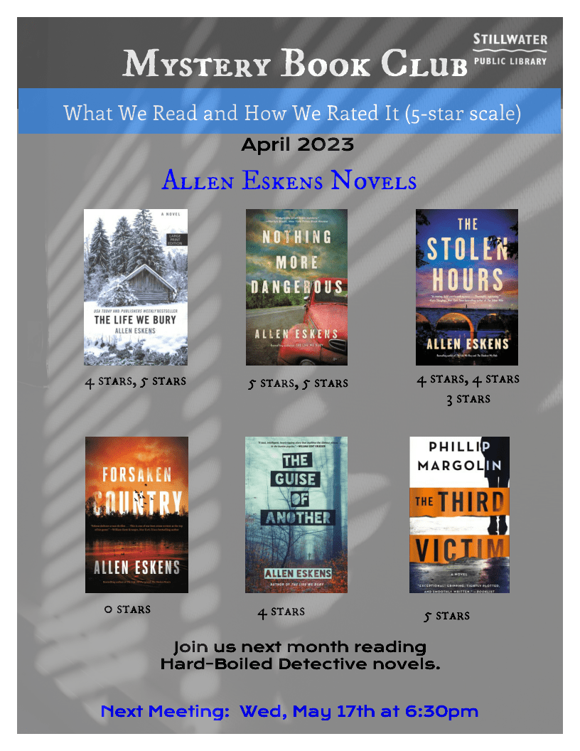 Mystery Book Club Lists - Stillwater Public Library