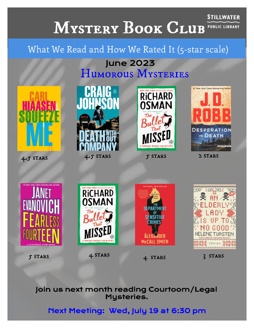 Mystery Book Club Lists - Stillwater Public Library